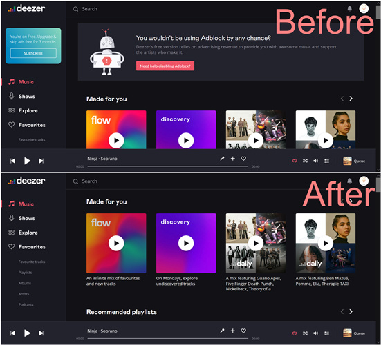Comment supprimer les publicités de Deezer - Tunelf